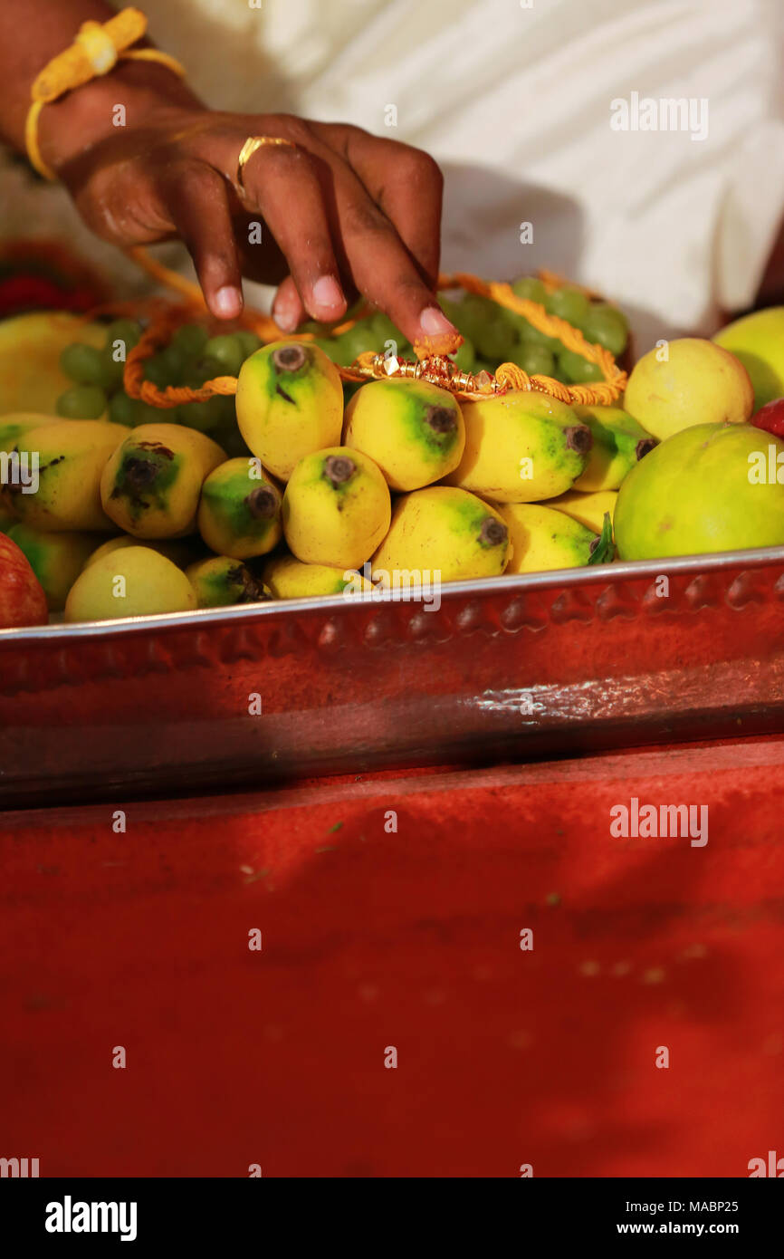 Indian wedding rituals coconut hi-res stock photography and images - Alamy