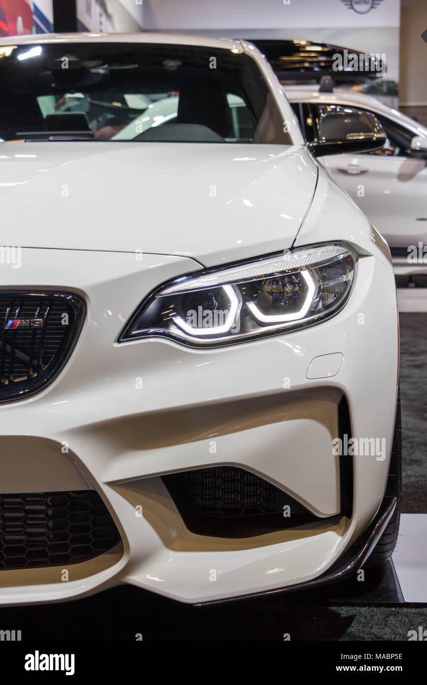 Modern white car headlight abstract close up shot Stock Photo - Alamy