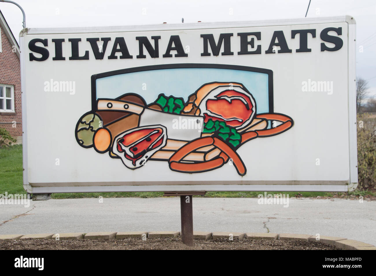 Sinage at Silvana Meats in western Washington State, a small but ...