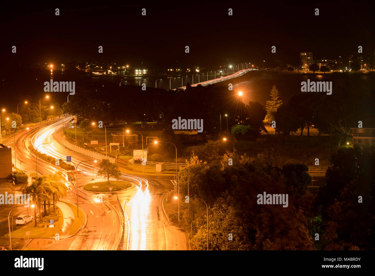 Completed in 1959 this is the Forster-Tuncurry bridge that stretches ...