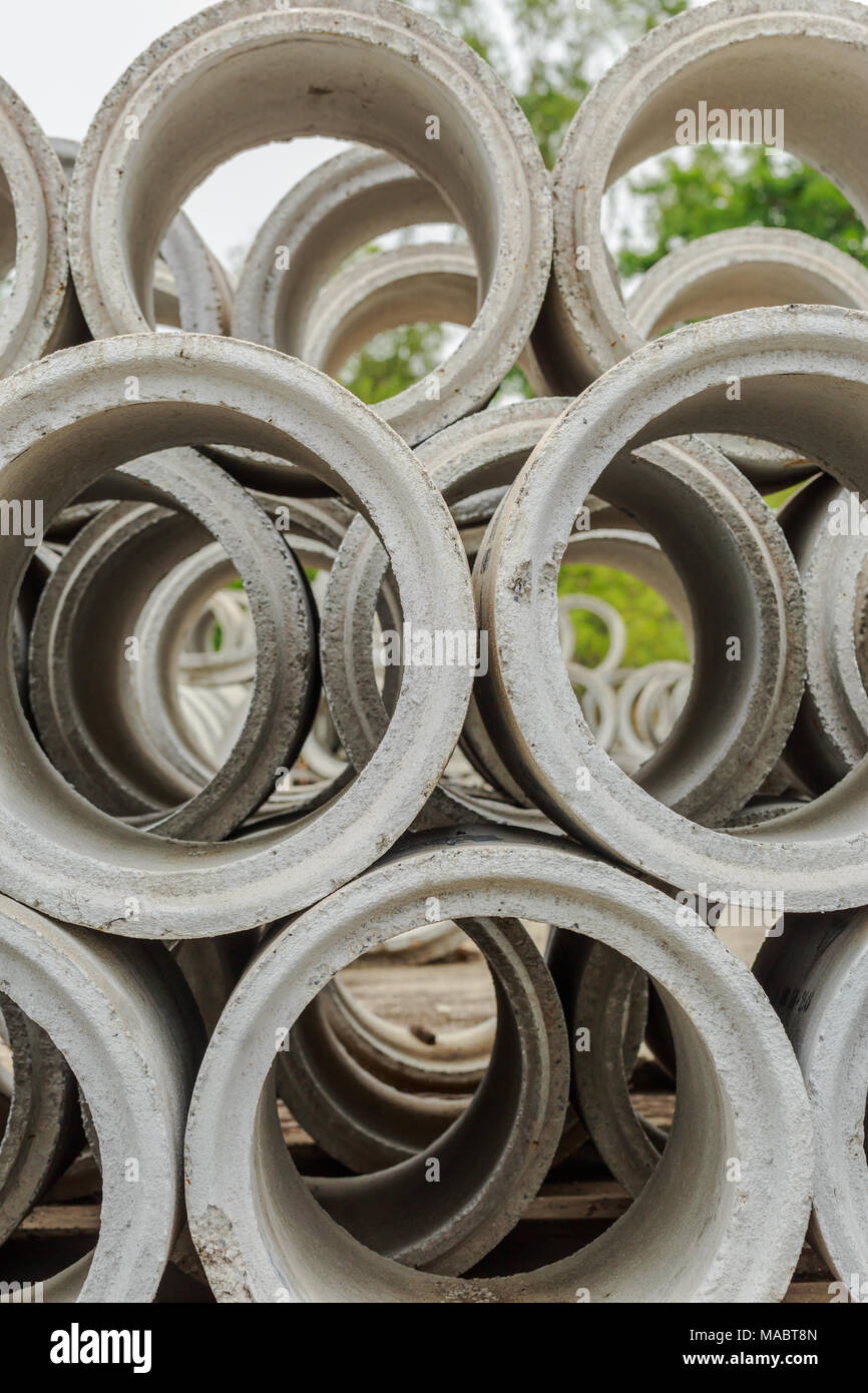 Close up Drainage pipes, concrete Stock Photo - Alamy