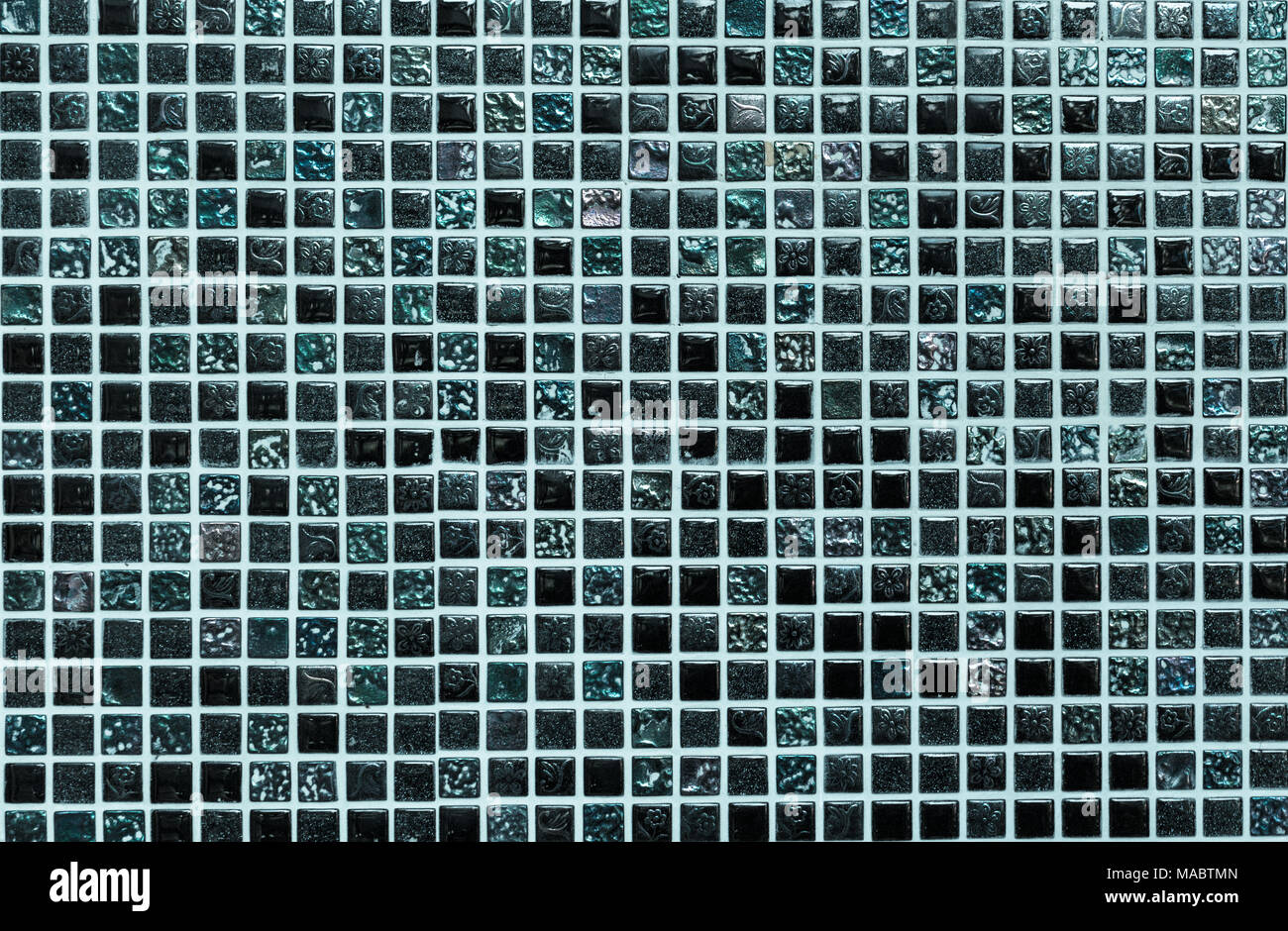 Square shiny blue ceramic wall Stock Photo - Alamy