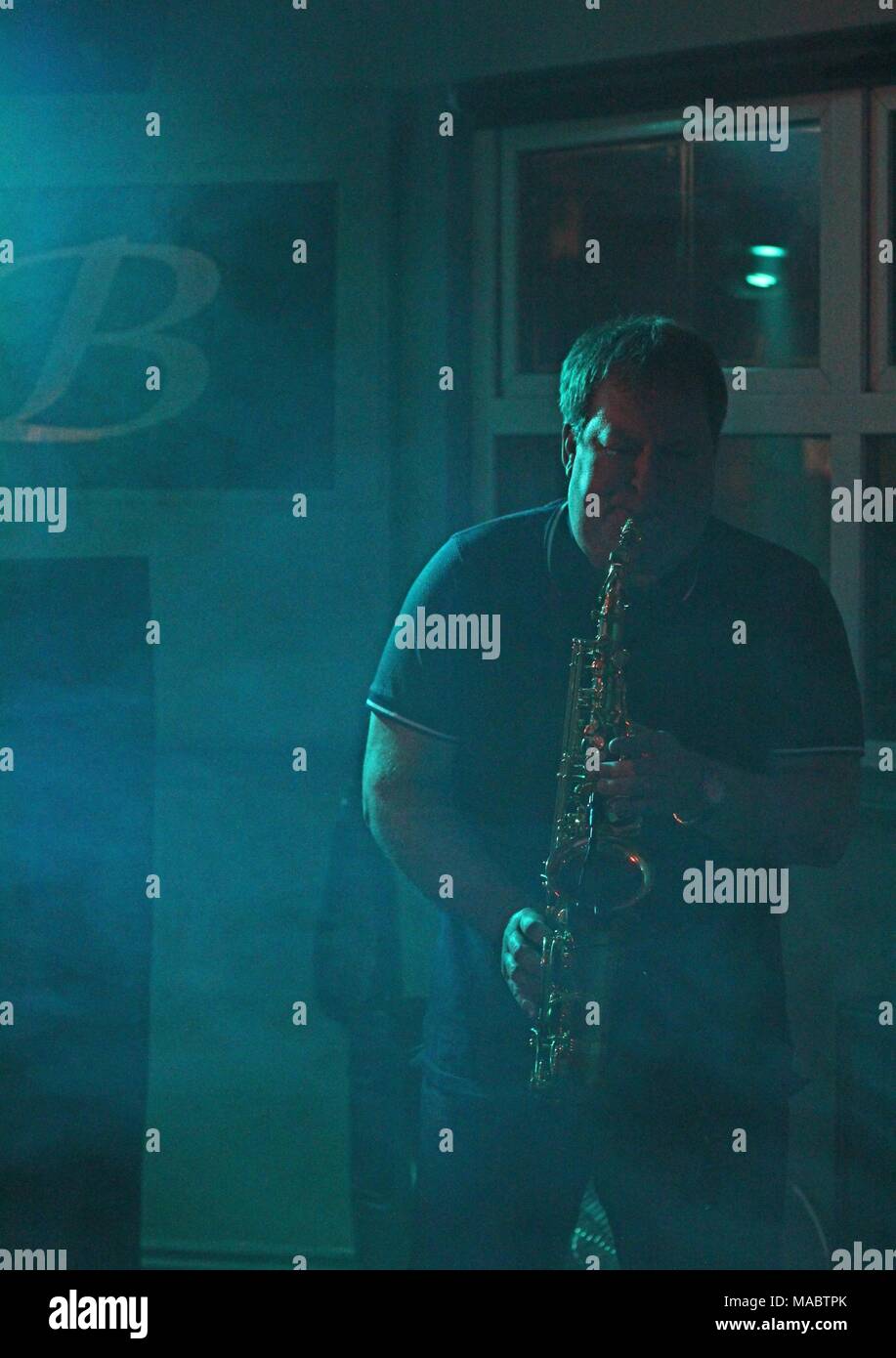 Still photographs of DJ & Sax - Live Music Club Gig - Essex, UK Stock ...