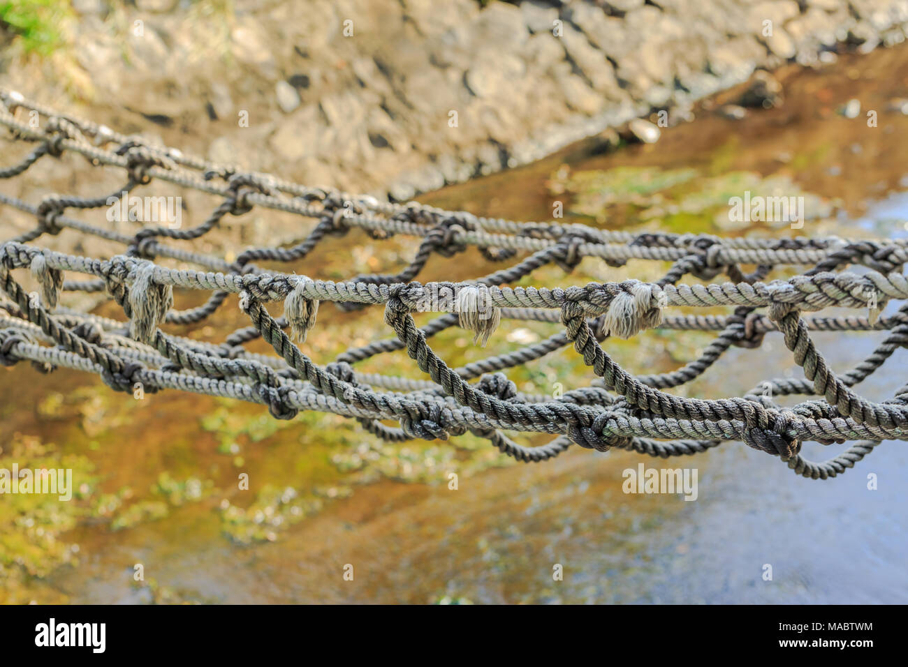 climb net rope close up background and textures Stock Photo - Alamy