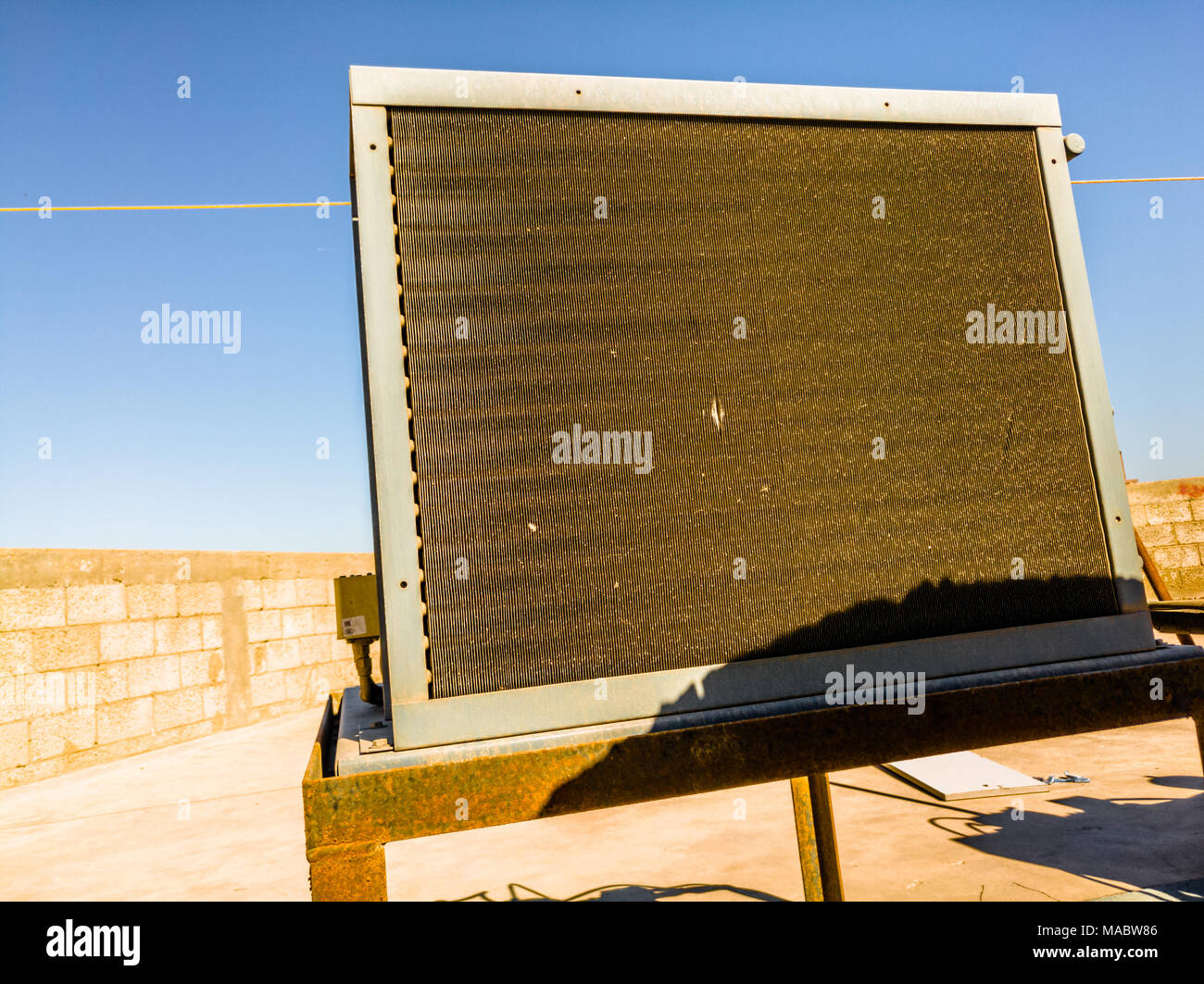 a very heavy duty ac unite kept on the roof top and it's coil and ...