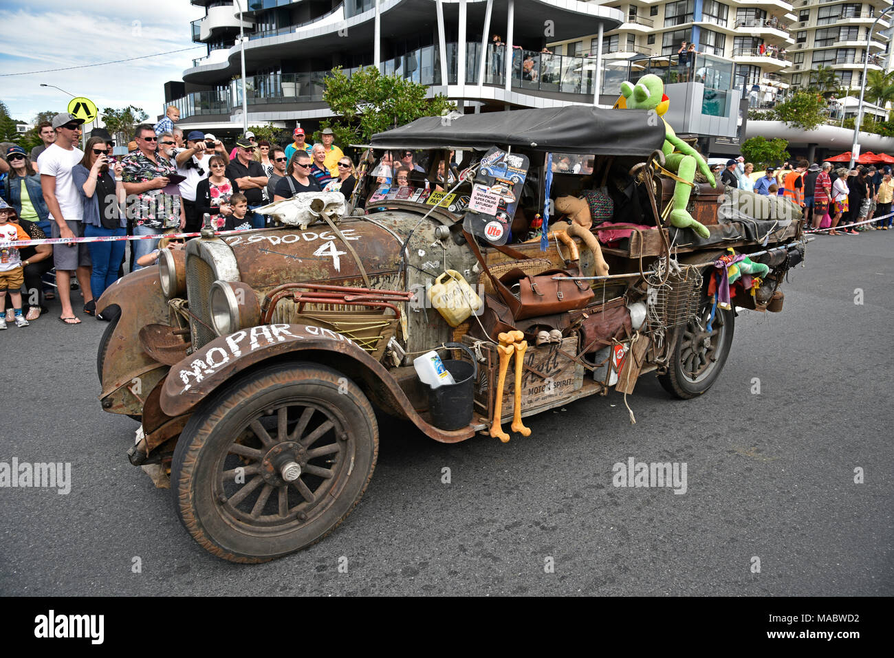 classic rattly old truck in the Cooly Rocks On street parade in ...