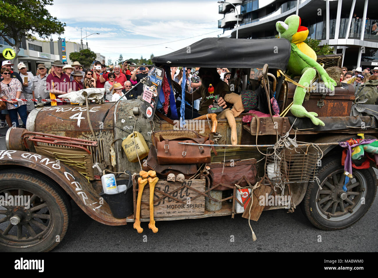 classic rattly old truck in the Cooly Rocks On street parade in ...
