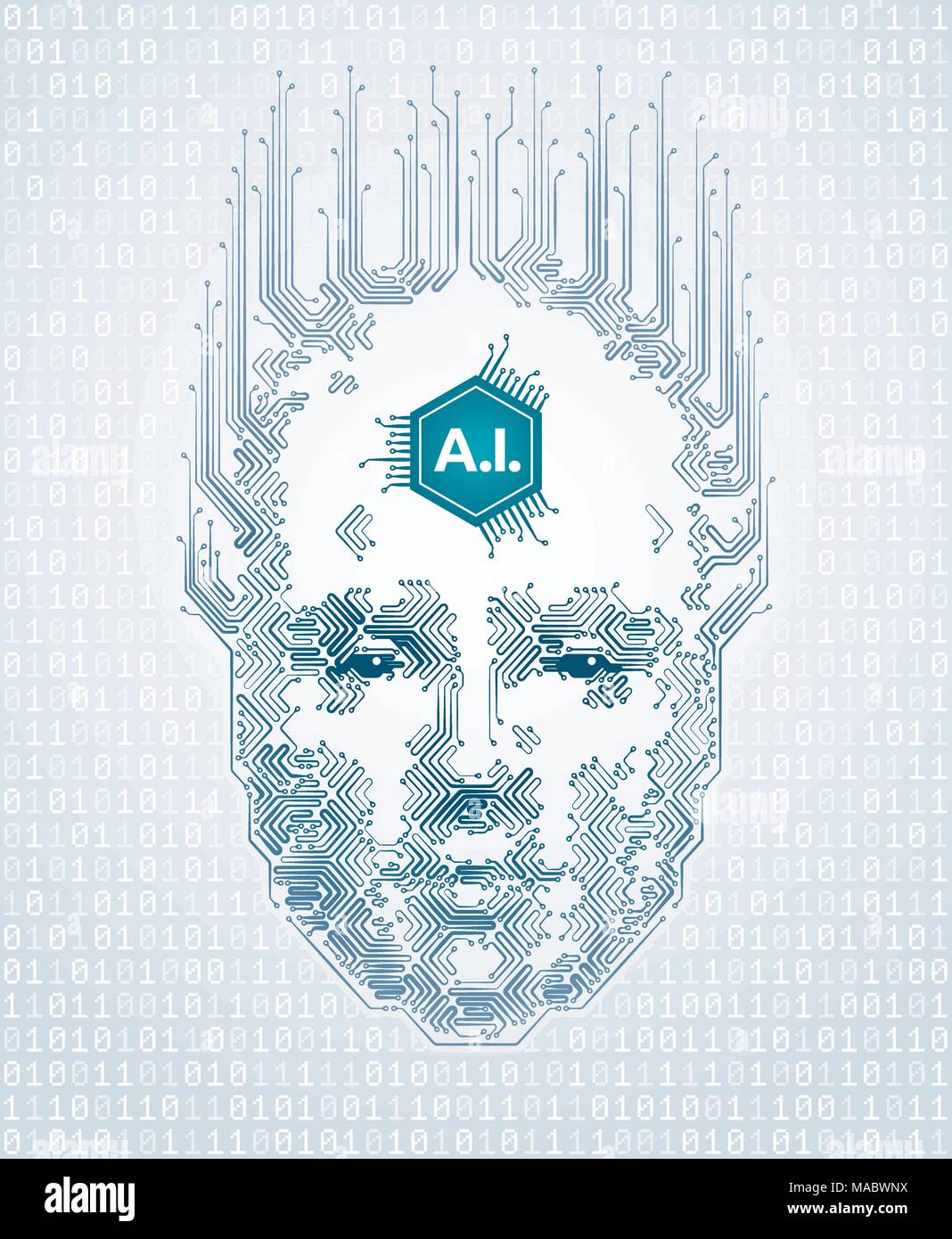 Artistic Representation Of Artificial Intelligence Stock Vector Image ...