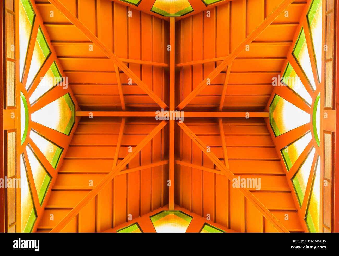 Colorful of top of the roof Stock Photo - Alamy