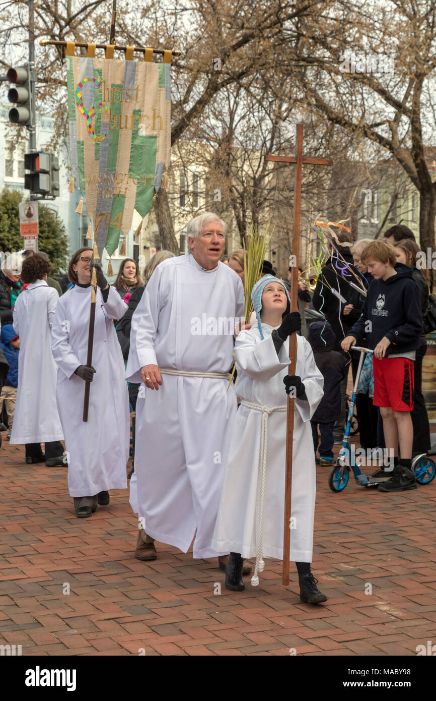 Washington, DC - Members of Christ Church celebrated Palm Sunday with a ...