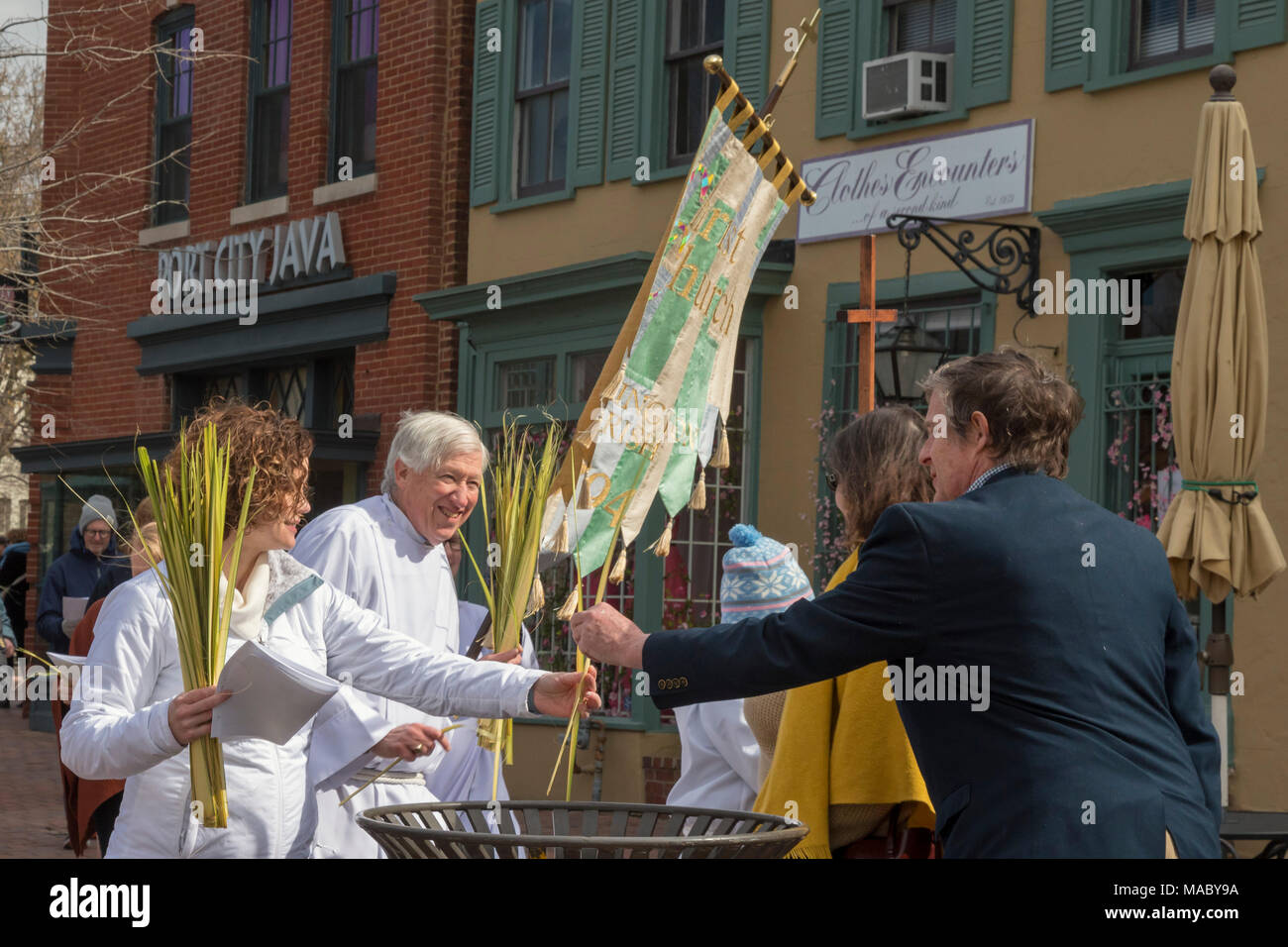 Washington, DC - Members of Christ Church celebrated Palm Sunday with a ...