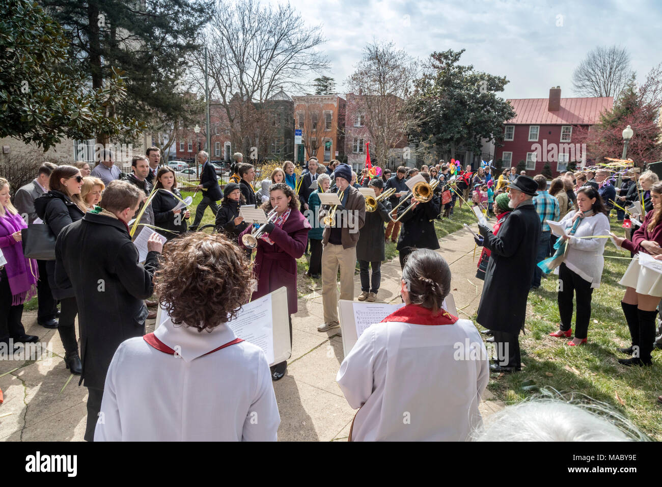 Washington, DC - Members of Christ Church celebrated Palm Sunday with a ...