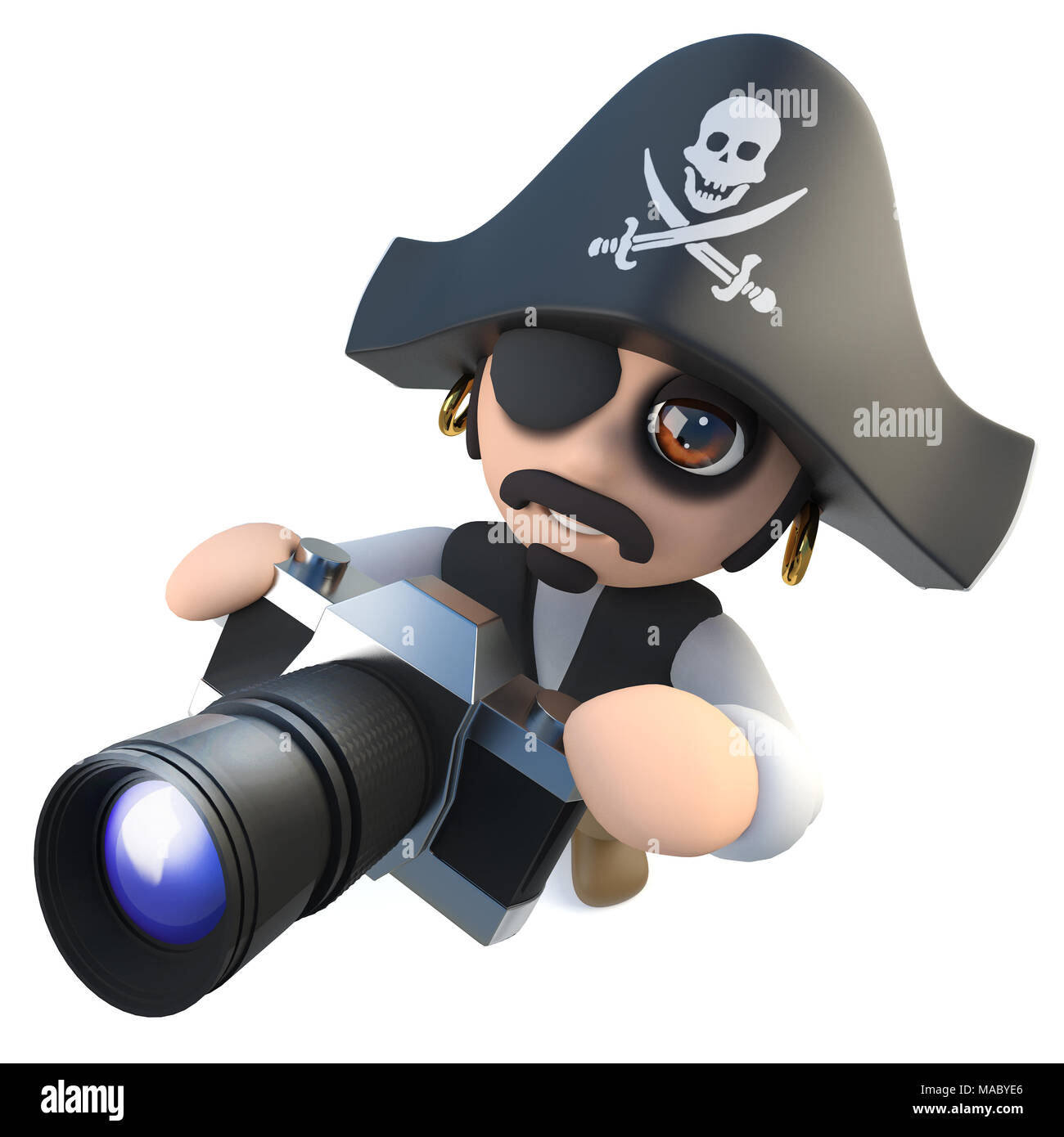 Funny pirate cartoon illustration Cut Out Stock Images & Pictures - Alamy
