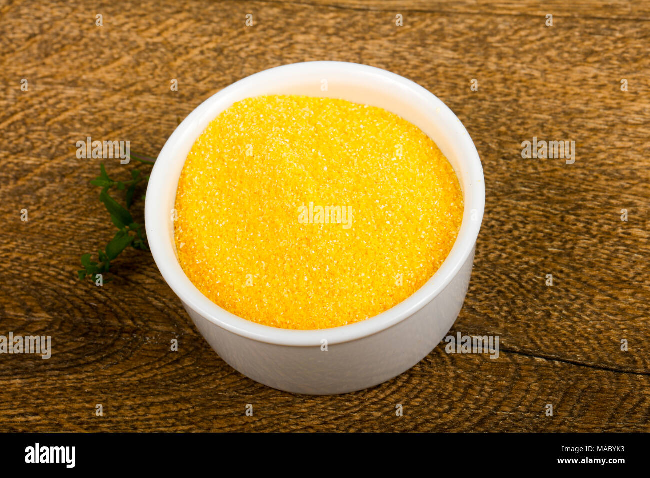 Raw polenta ready for cooking Stock Photo - Alamy