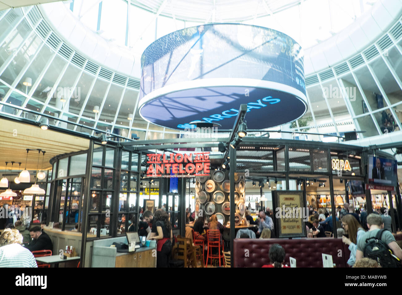 Bar,pub,restaurant,football,on,tv,screen,terminal,building,Manchester ...