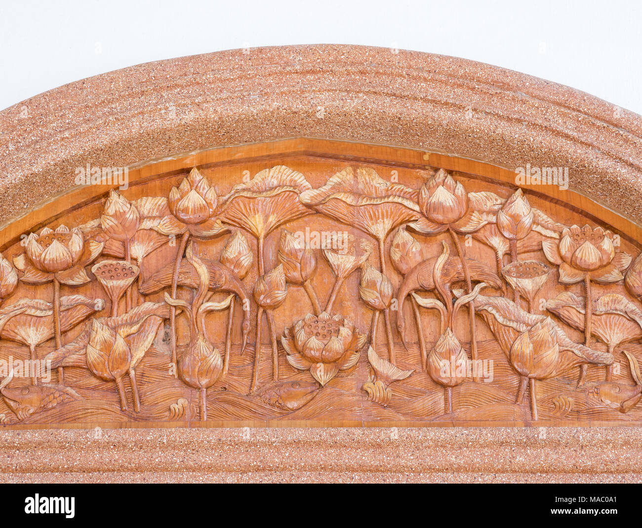 Lotus wood carving hi-res stock photography and images - Alamy