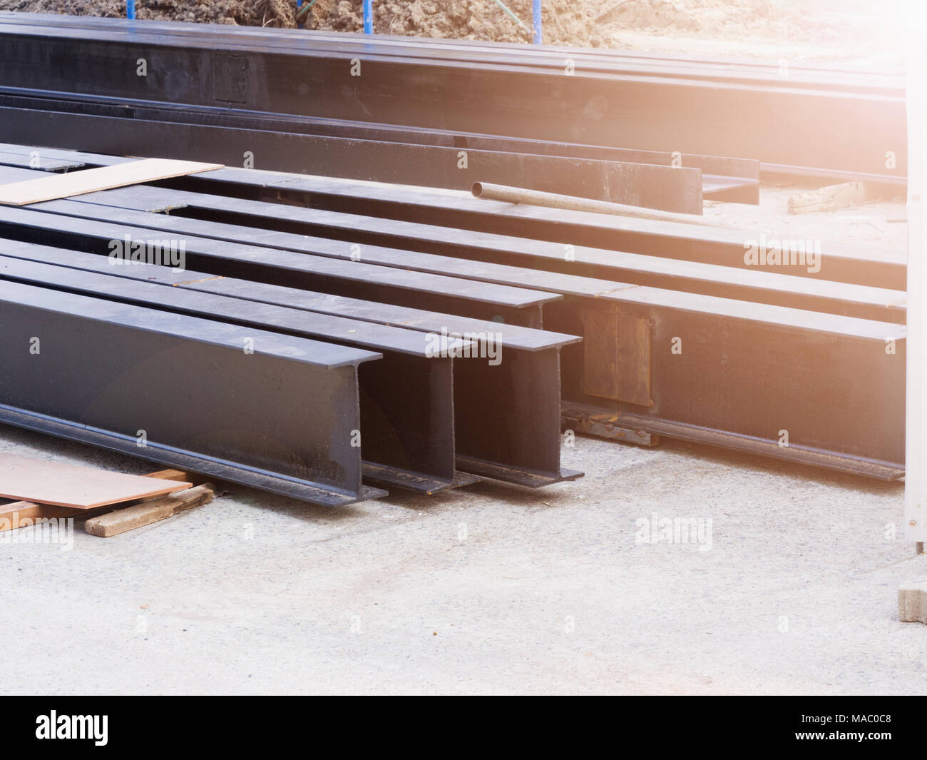 Steel beams stack hi-res stock photography and images - Alamy