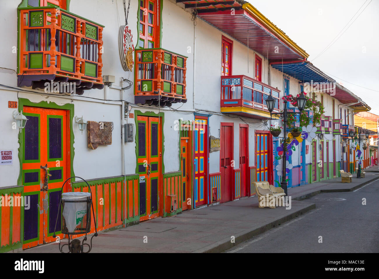 Highly decorated doors, windows, balconies and decorative trim of shops ...
