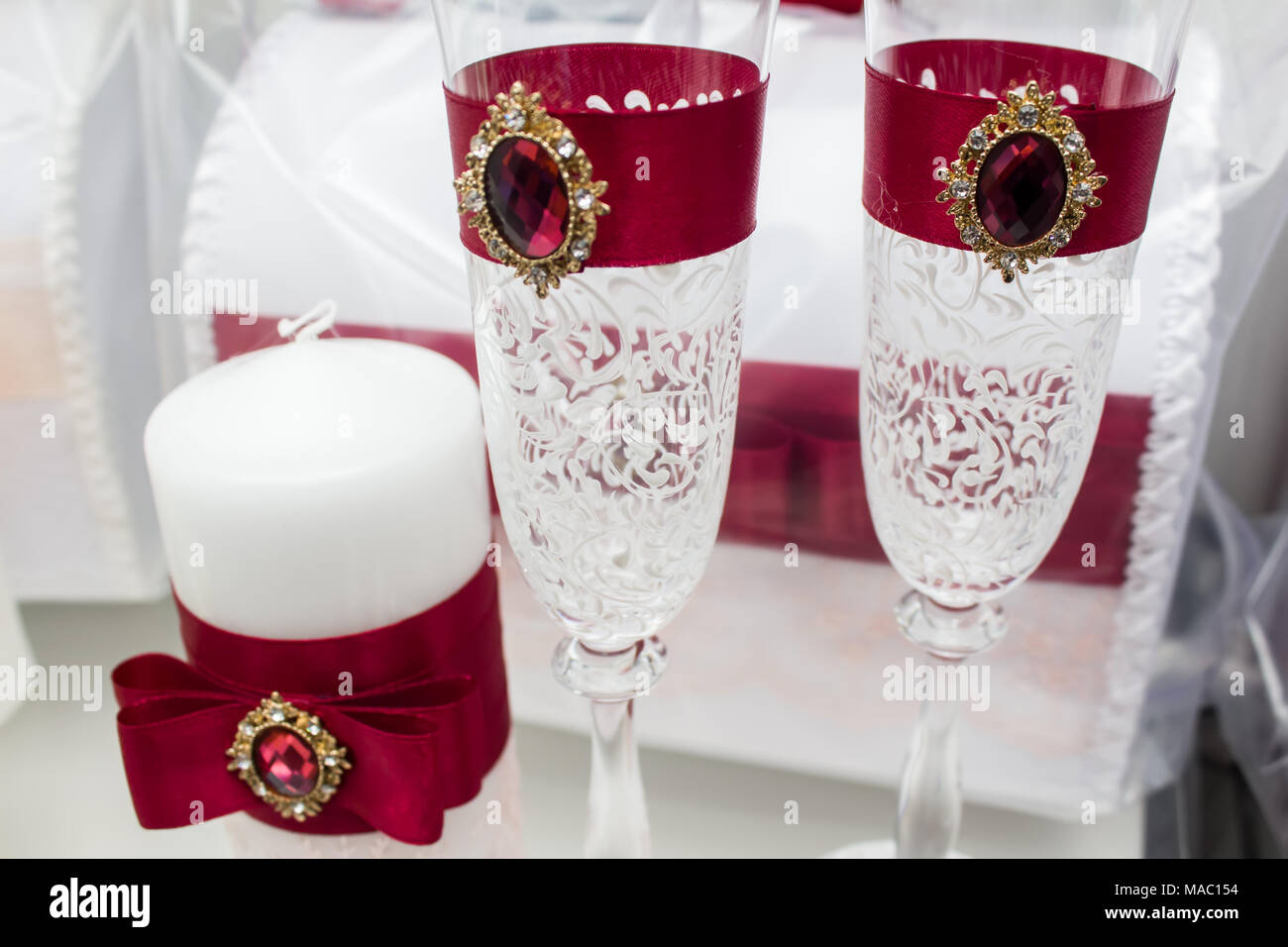 The elegant dinner table, design, fancy background set Stock Photo - Alamy