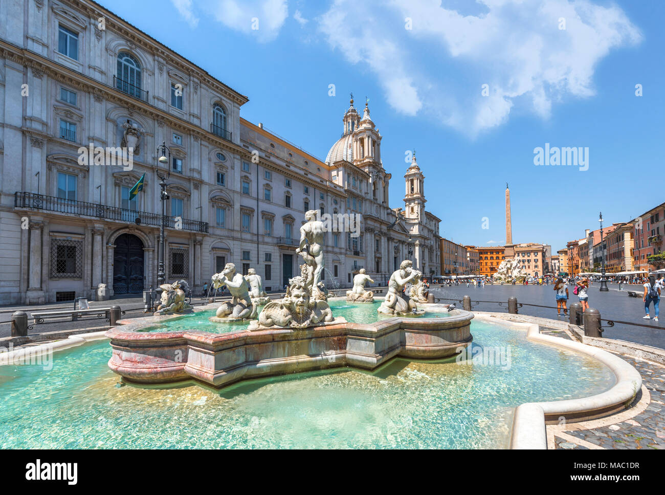 Fountain at piazza Navona. Rome, Italy Stock Photo - Alamy