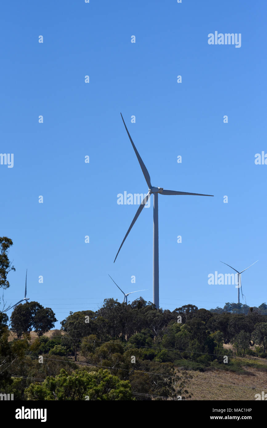 Several white renewable windmill turbines hi-res stock photography and ...