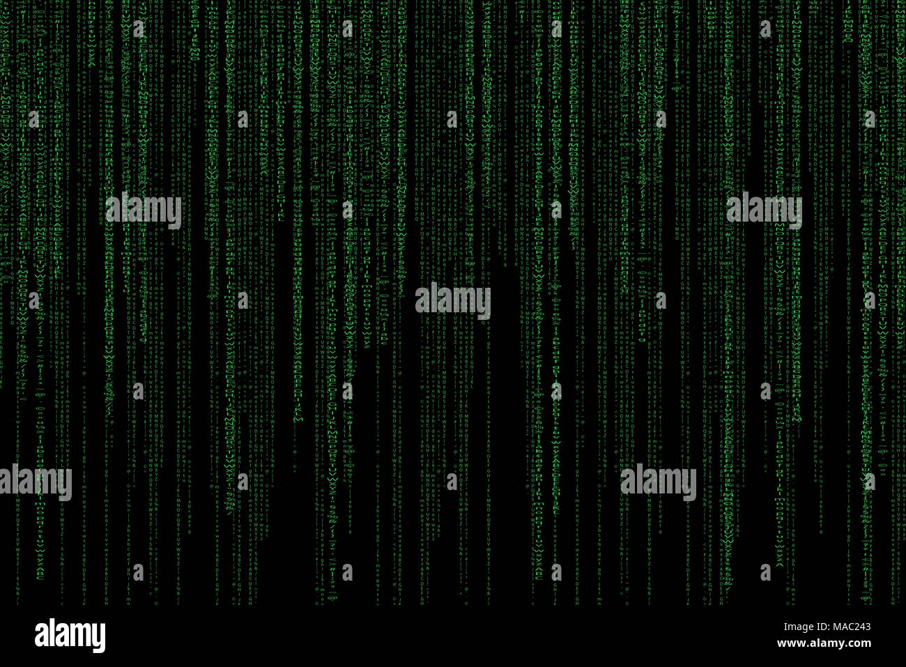 Abstract Green Technology Background Binary Computer Code Programming Coding Hacker Concept