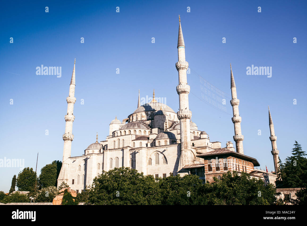 The famous Blue Mosque in Istanbul is also called Sultanahmet. Turkey ...
