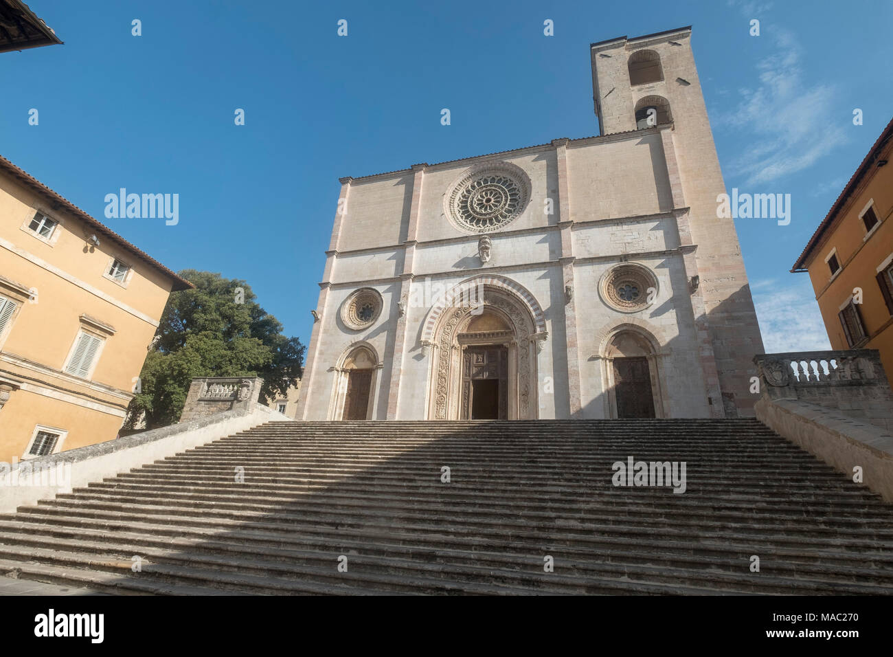 Historic buildings of Todi, Perugia, Umbria, Italy, in the main square ...
