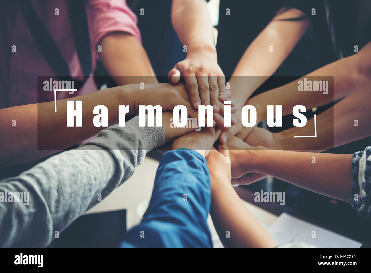 Teamwork togetherness collaboration, business teamwork concept Stock ...