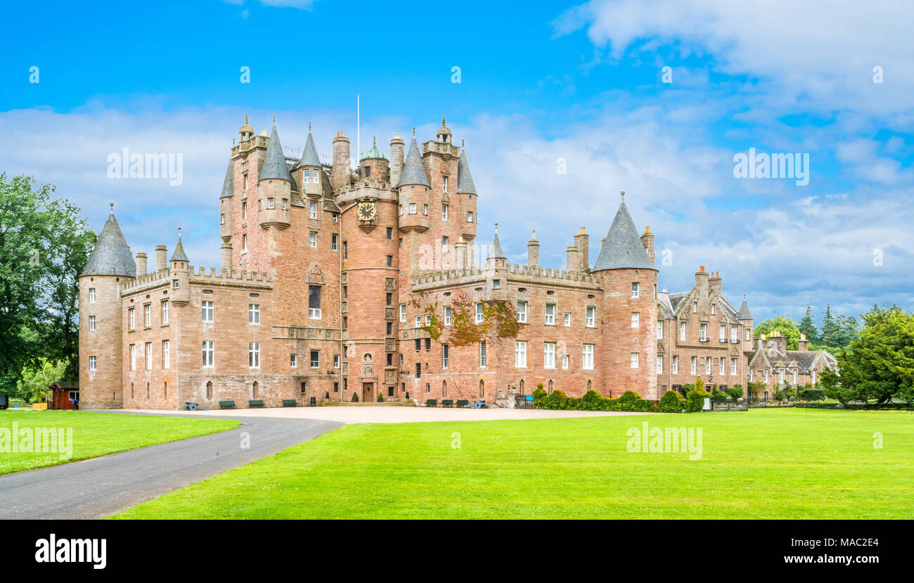 Glamis Castle in a sunny day, Angus, Scotland Stock Photo - Alamy