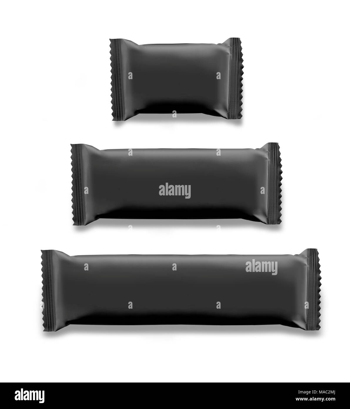 black package isolated on white background Stock Photo - Alamy