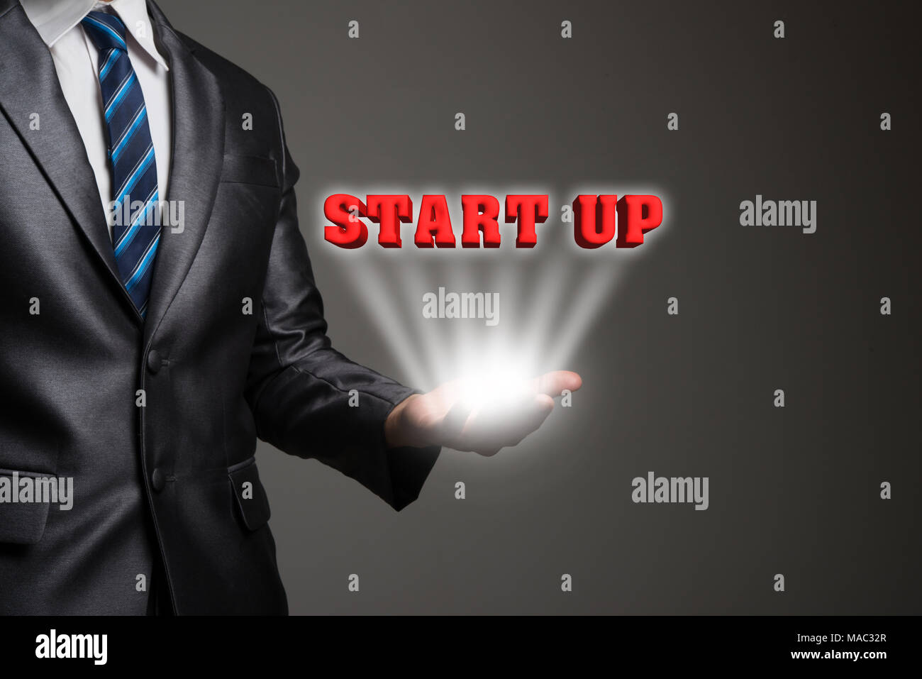 Business man hand holding his startup business. Businessman investor ...
