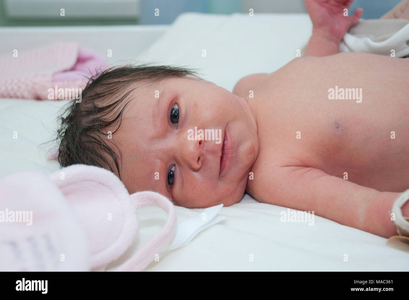 cute healthy new born baby portrait Stock Photo - Alamy