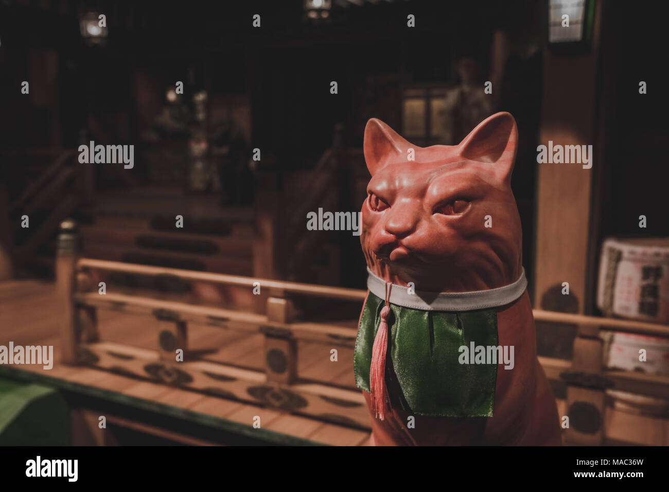 Religious cat statue on display in London at the Isle of Dogs ...