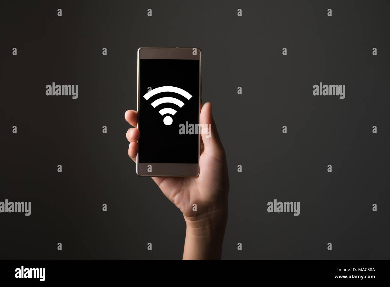 Screen showing wifi symbol hi-res stock photography and images - Alamy