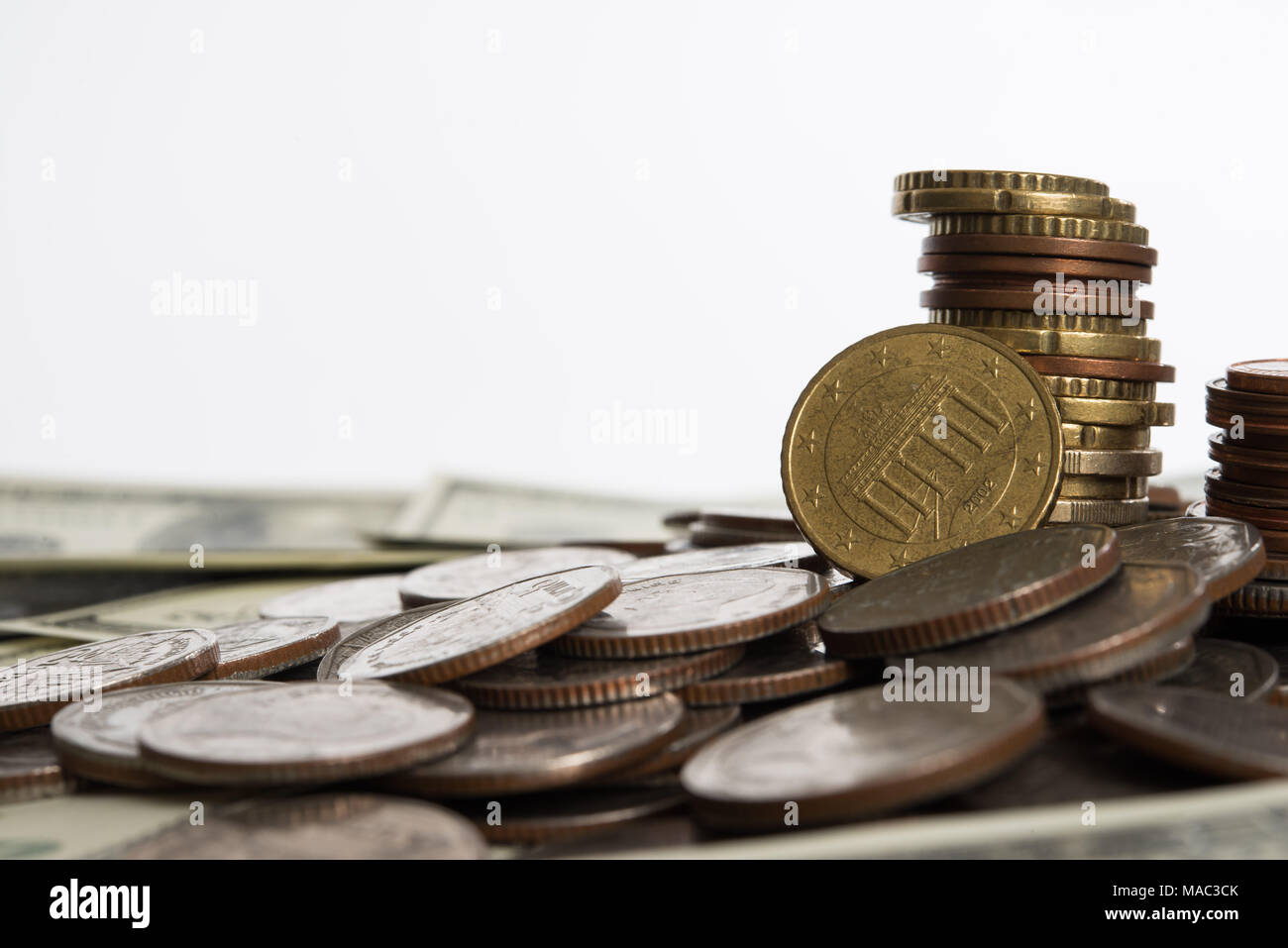 Coins in form ladder hi-res stock photography and images - Alamy