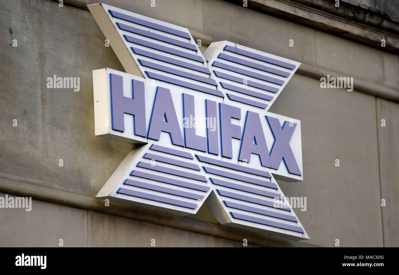 Halifax bank sign logo Stock Photo - Alamy