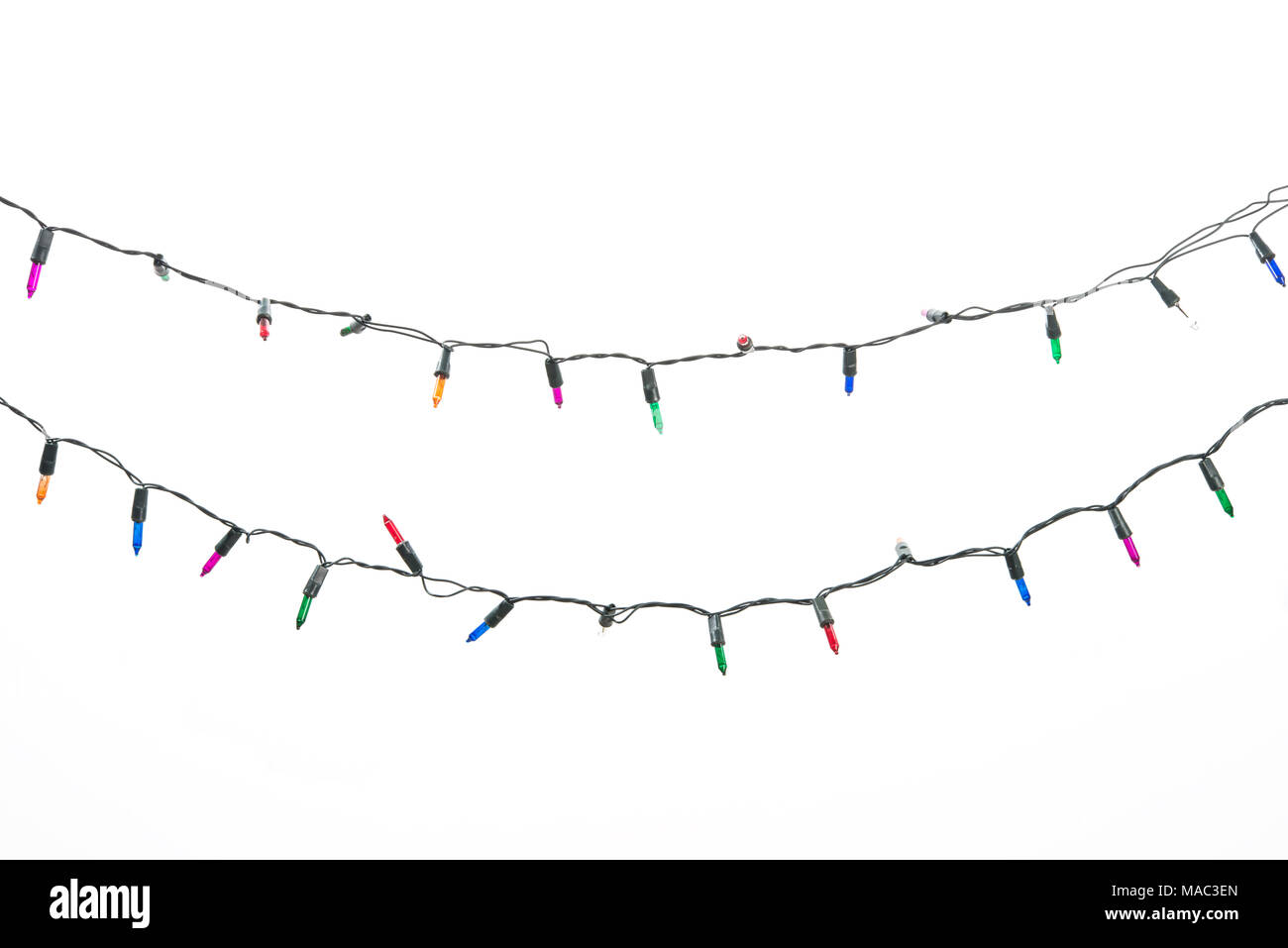 string wired bulbs on white background Stock Photo - Alamy