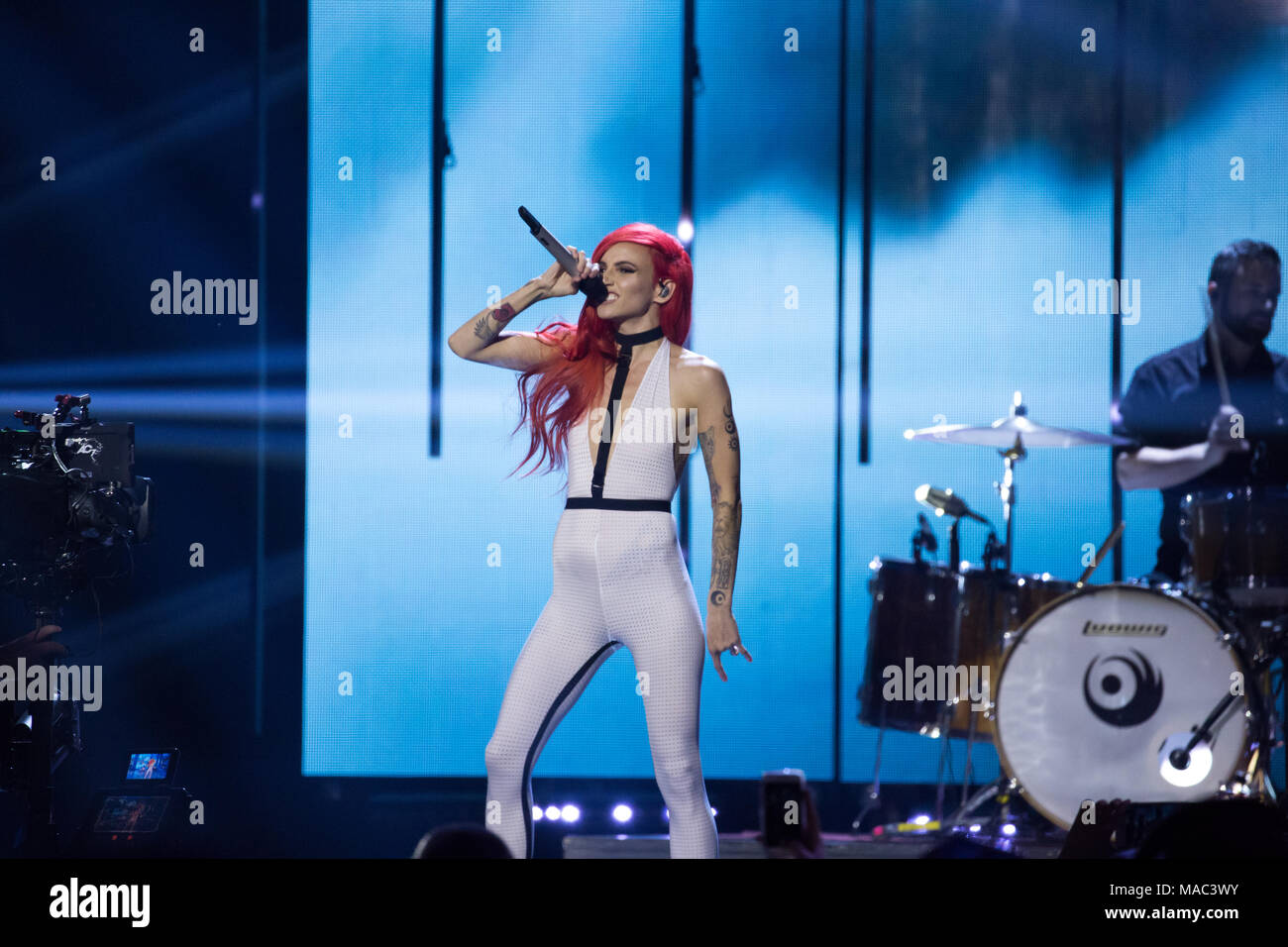 Vancouver, CANADA. 26th March, 2018. Lights performs at the 2018 Juno ...