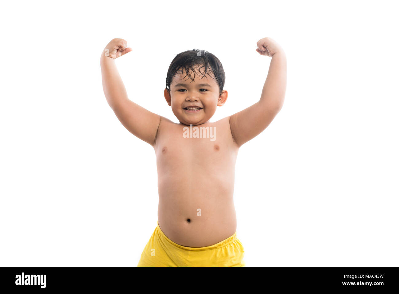 Boys showing of muscles hi-res stock photography and images - Alamy