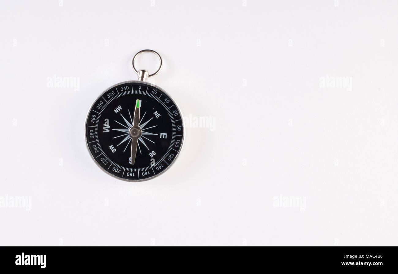 Frontal view of compass isolated on white background Stock Photo - Alamy