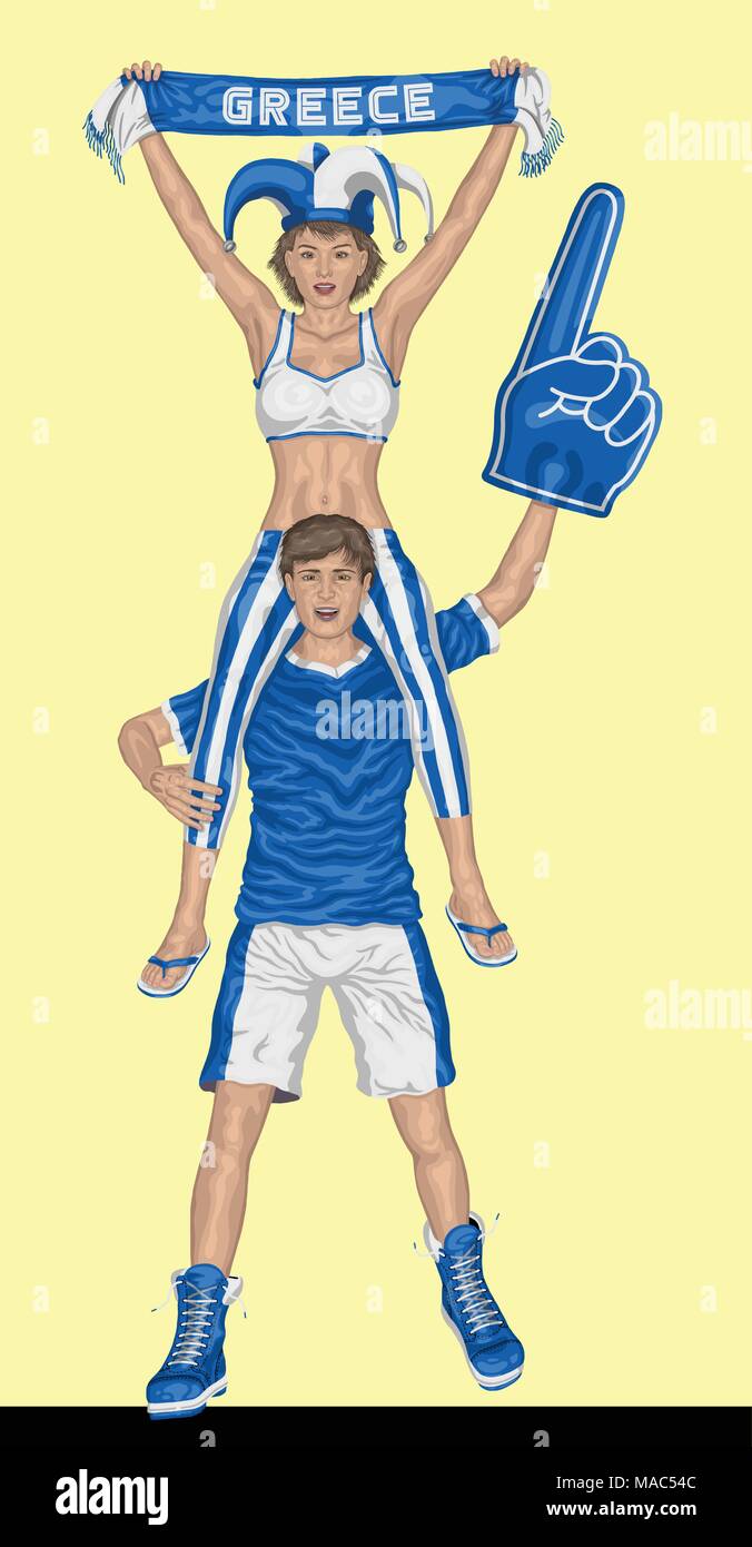 Greek fans Stock Vector Images - Alamy