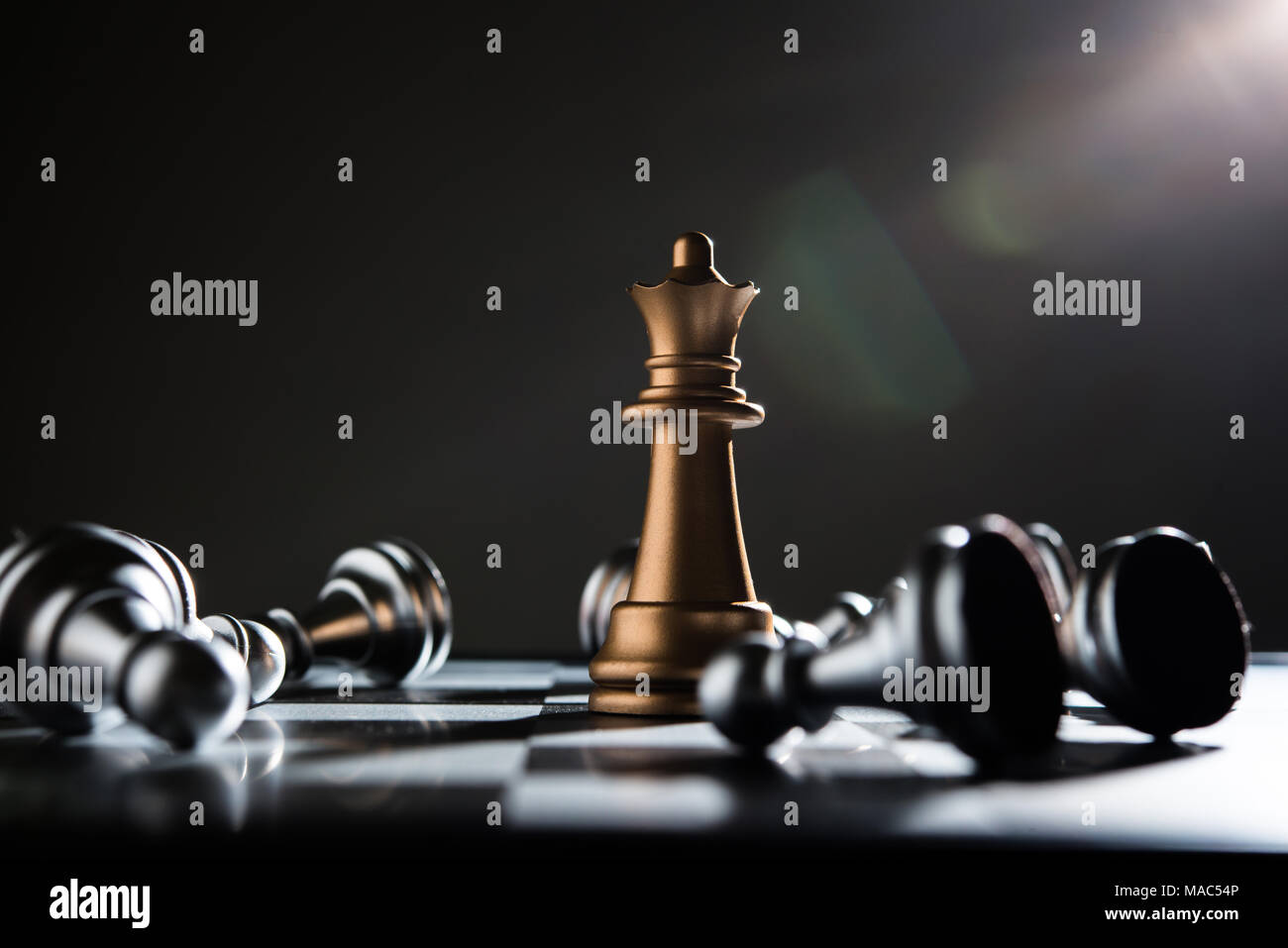 King and Knight of chess setup on dark background Stock Photo - Alamy