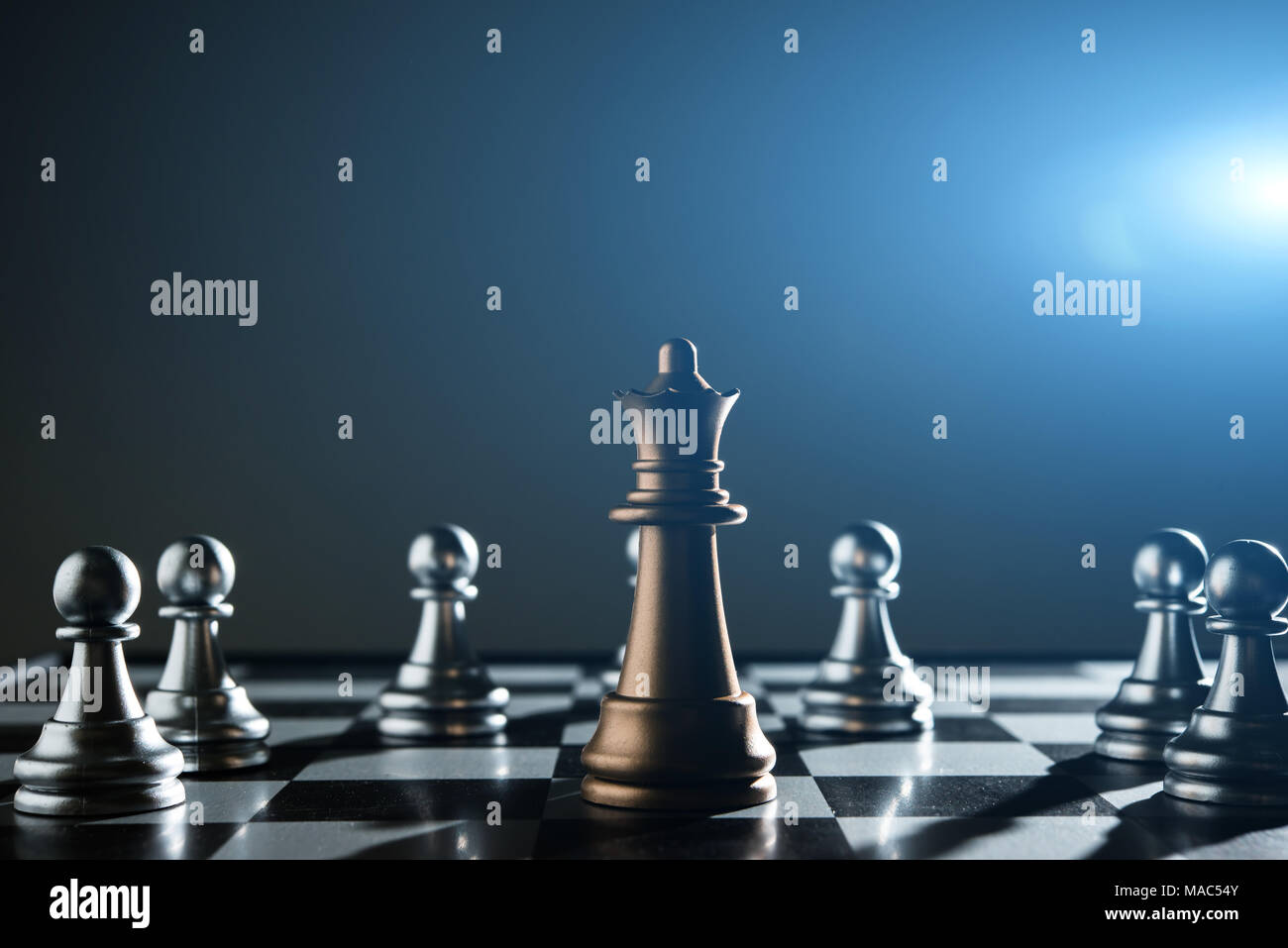 King and Knight of chess setup on dark background Stock Photo - Alamy