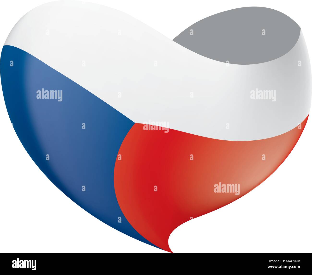Heart czech flag symbol Stock Vector Images - Alamy