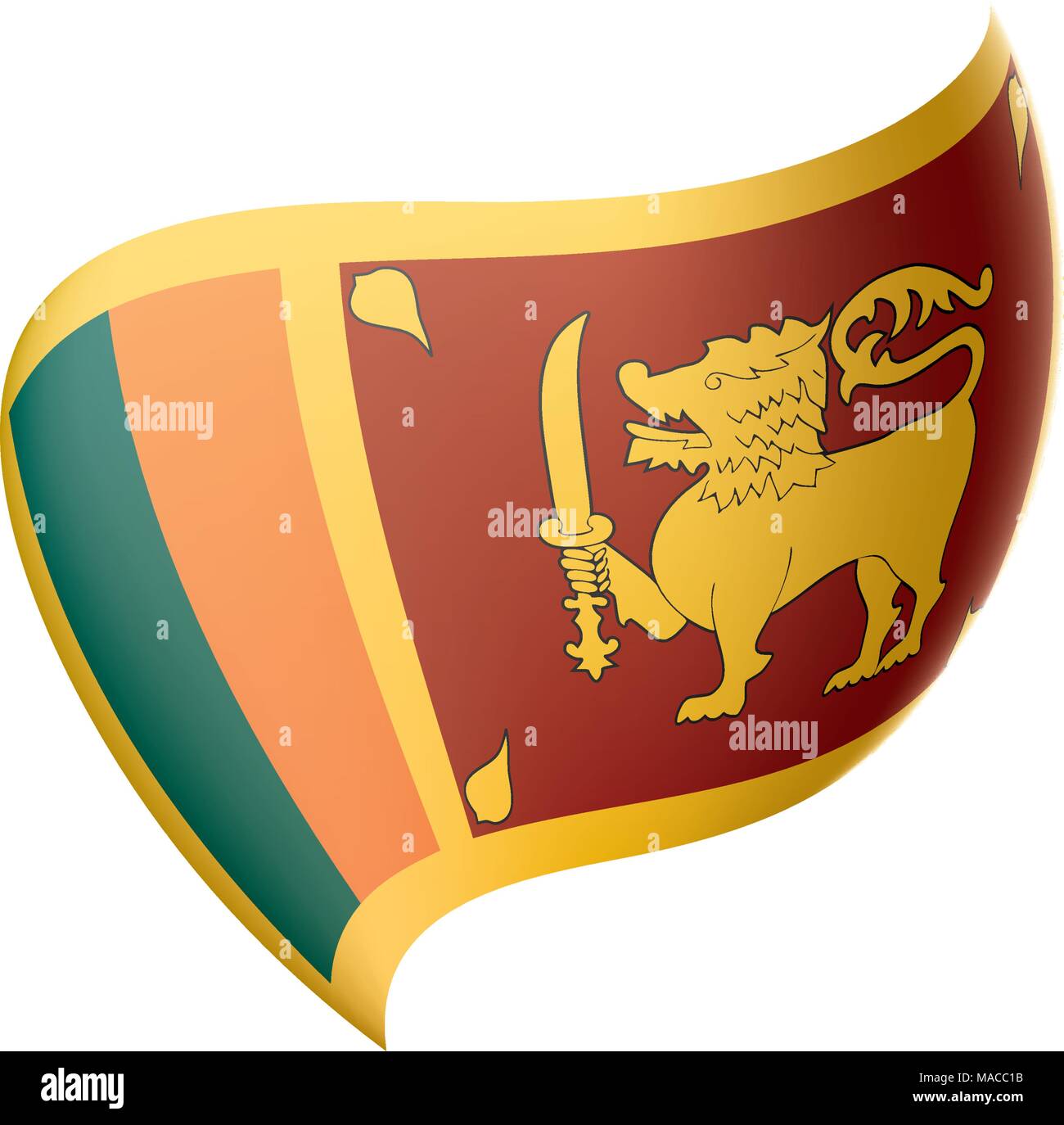 Sri Lanka flag, vector illustration Stock Vector Image & Art - Alamy