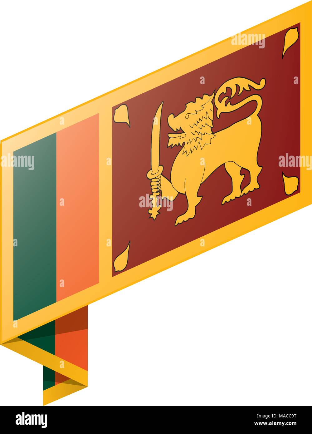Sri Lanka flag, vector illustration Stock Vector Image & Art - Alamy