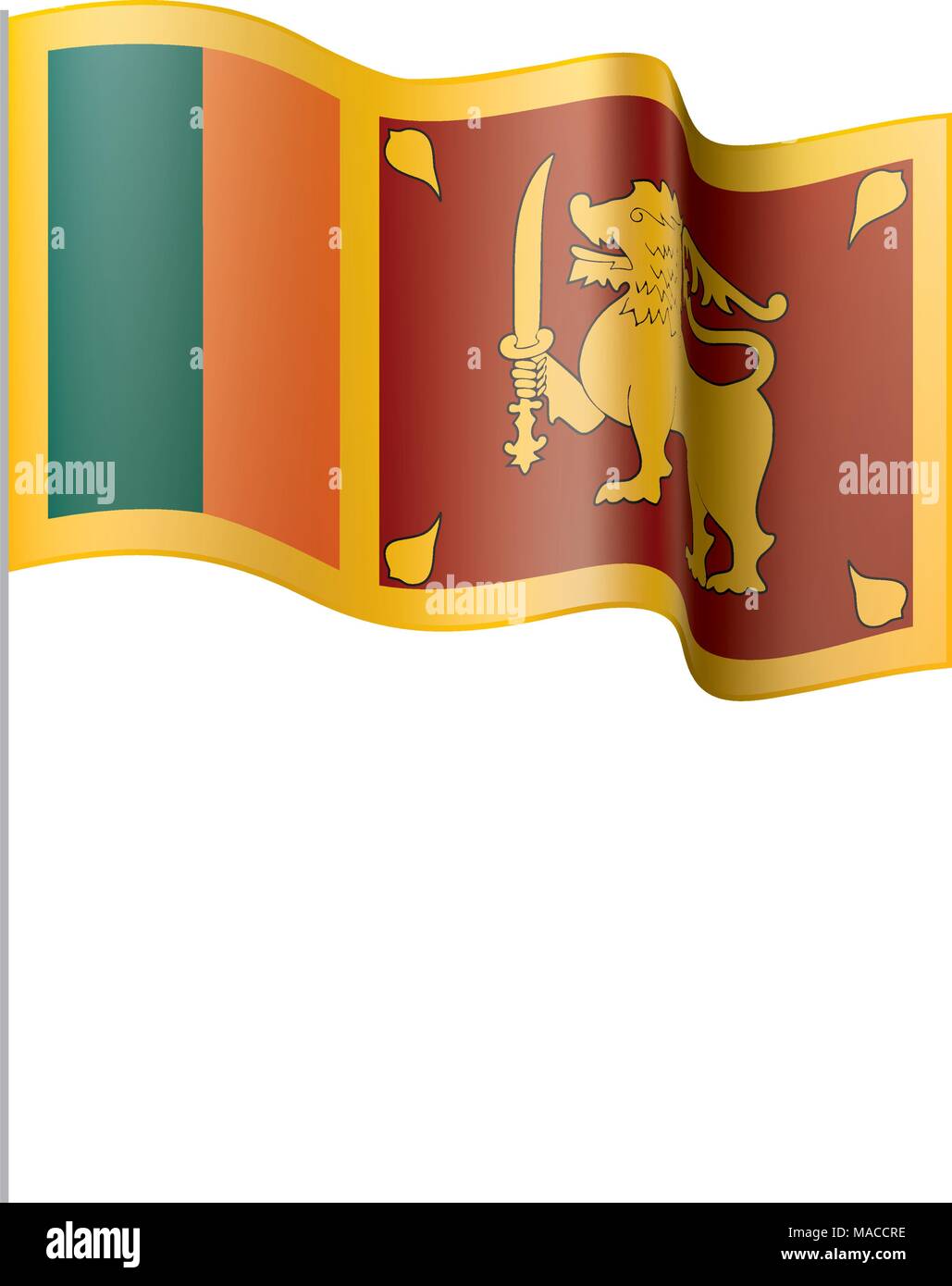 Sri Lanka flag, vector illustration Stock Vector Image & Art - Alamy