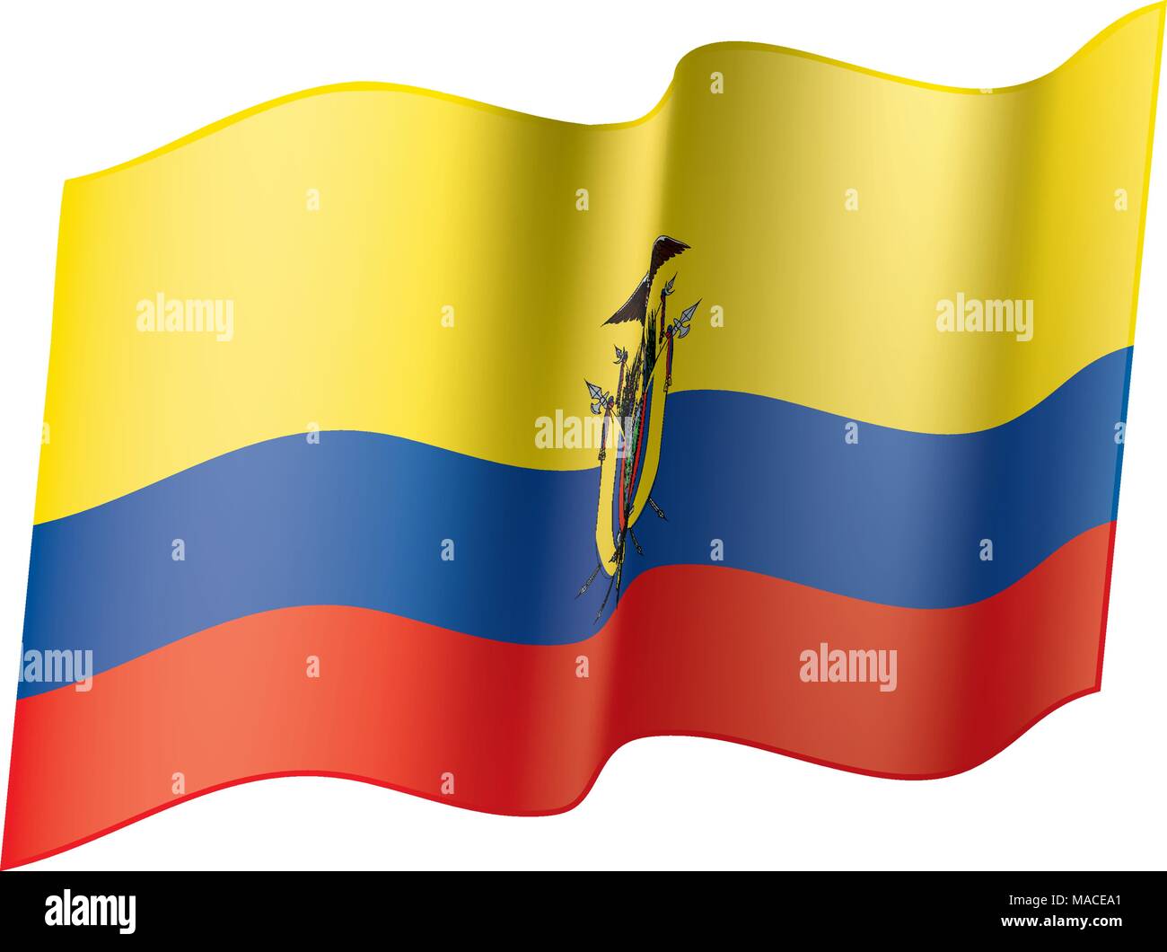 Ecuador flag, vector illustration Stock Vector Image & Art - Alamy