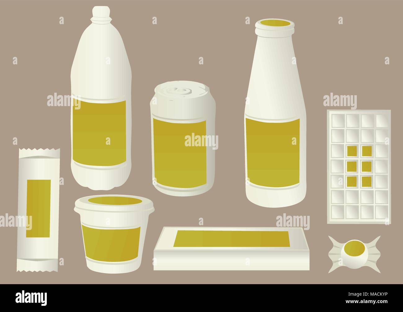 light food packaging with empty labels Stock Vector Image & Art - Alamy